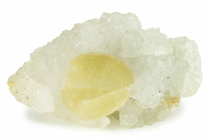 2" Botryoidal Yellow Fluorite on Quartz - India (#243831) For Sale ...