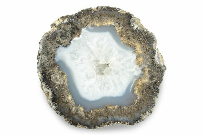 3.5" Las Choyas "Coconut" Geode Half with Banded Agate - Mexico ...