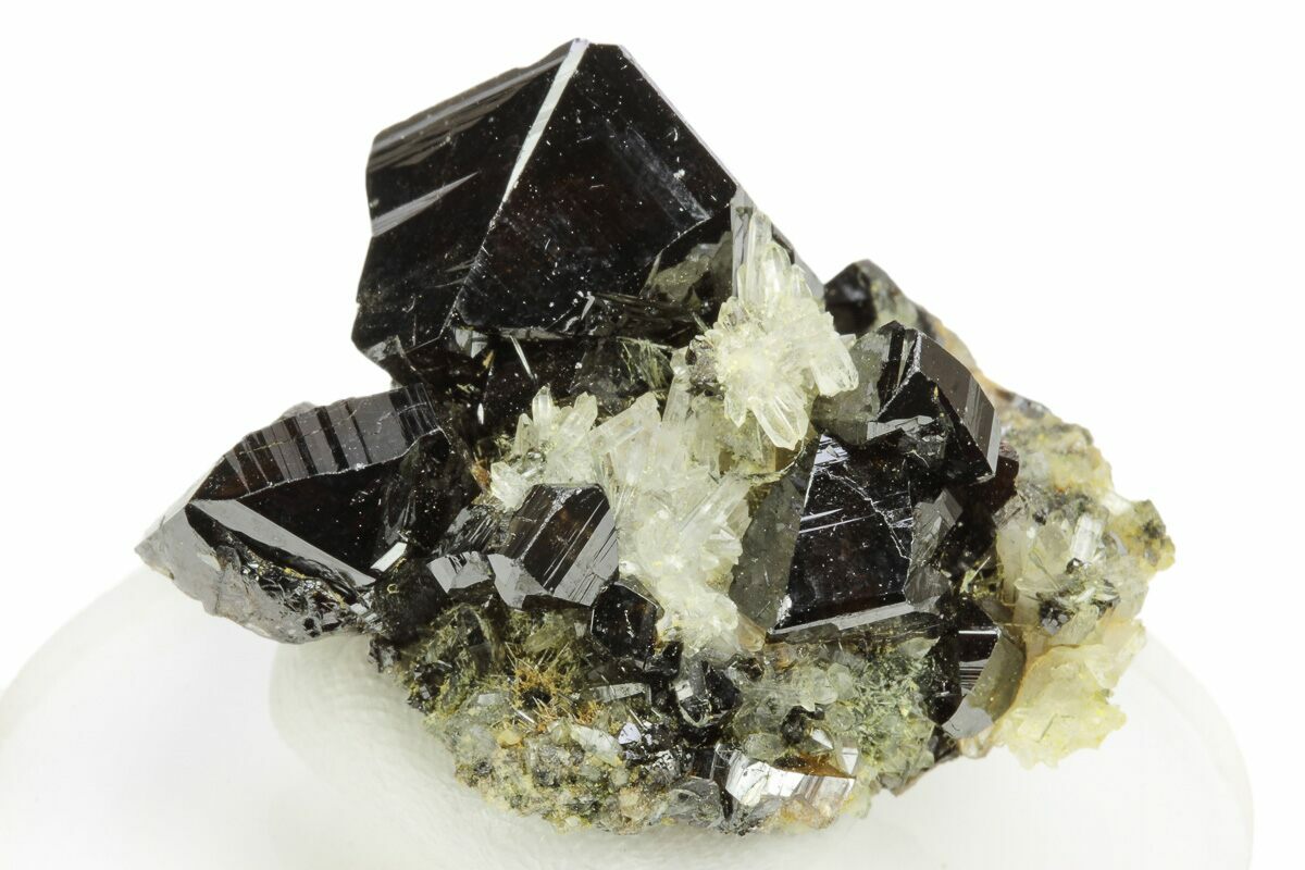 1.5" Gemmy Cassiterite Crystals on Quartz - Viloco Mine, Bolivia ...