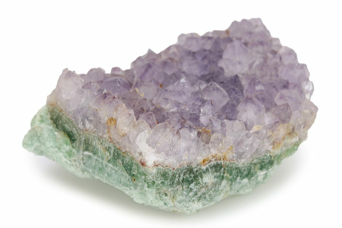 1.9" Amethyst Crystals on Fluorite - Nancy Hanks Mine, Colorado ...
