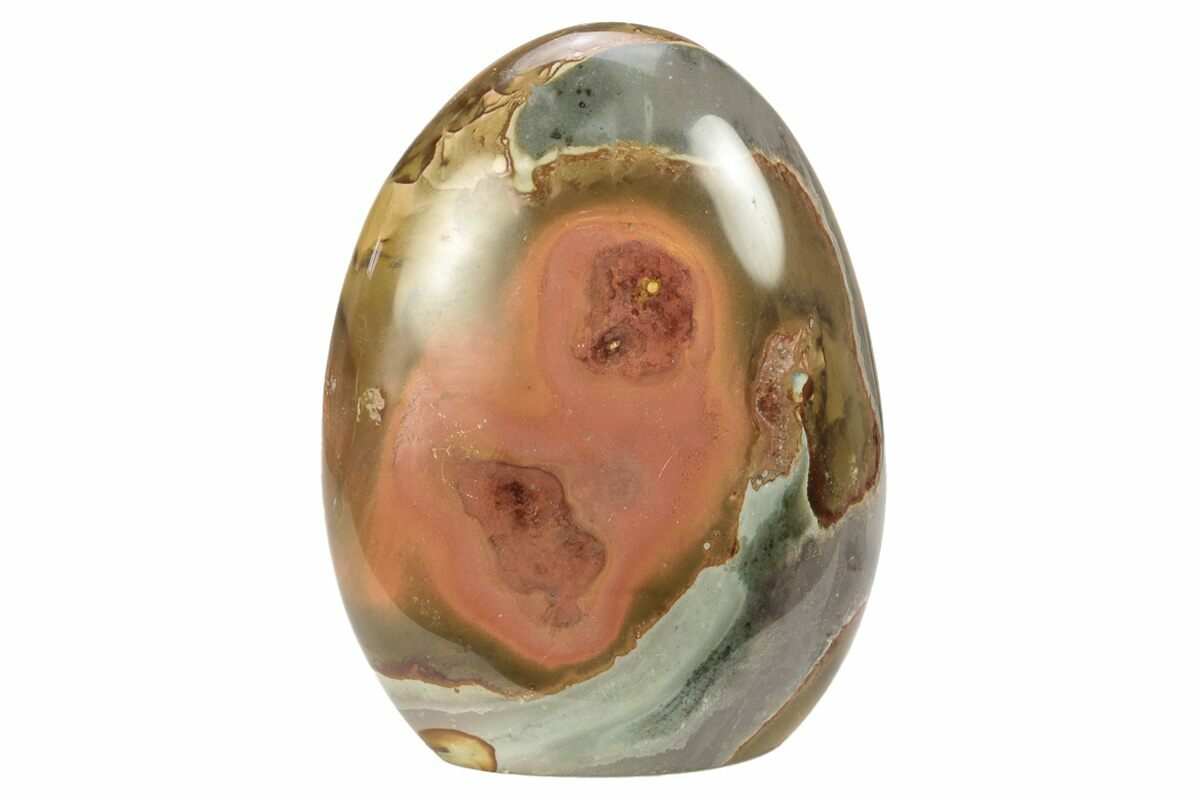 5.4" Free-Standing, Polished Polychrome Jasper - Madagascar (#249221 ...