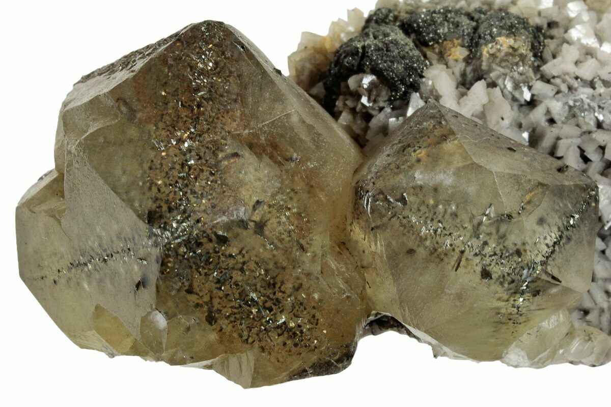 3.2" Marcasite Included Calcite Crystals on Dolomite - New York ...