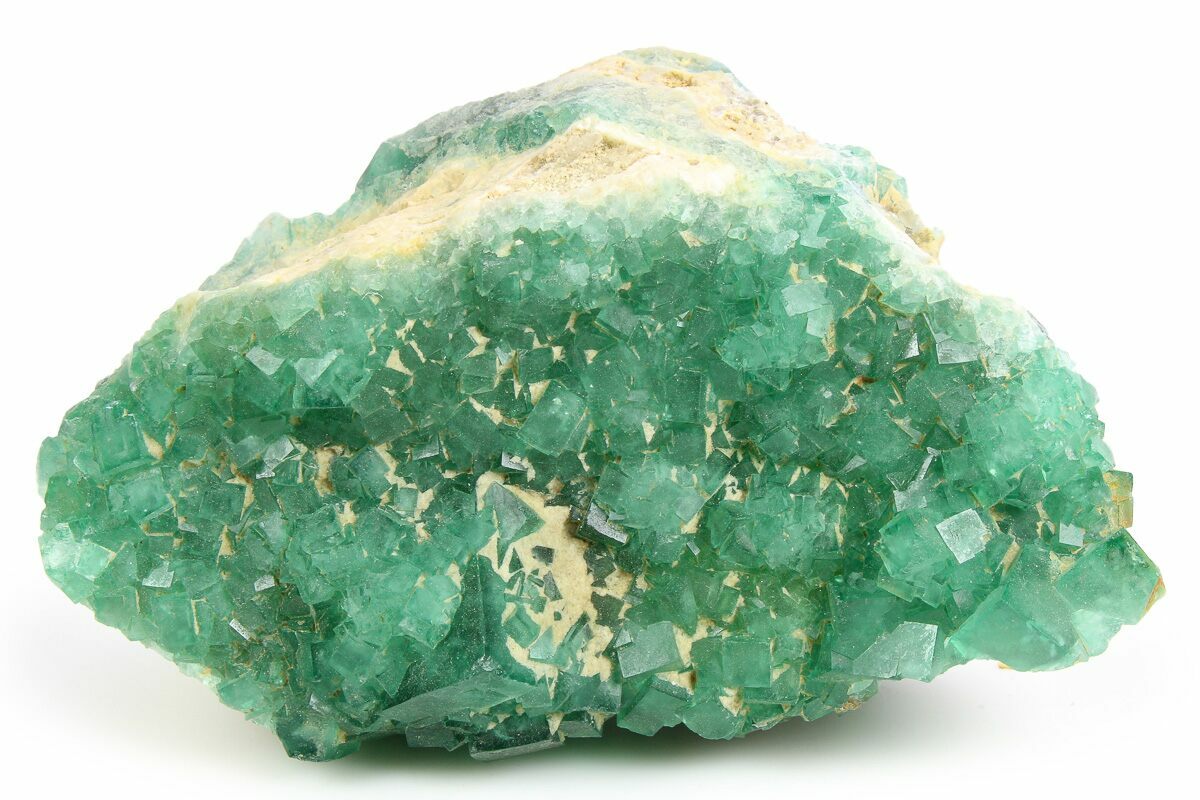 4.95" Green, Fluorescent, Cubic Fluorite Crystals - Madagascar (#253606 ...