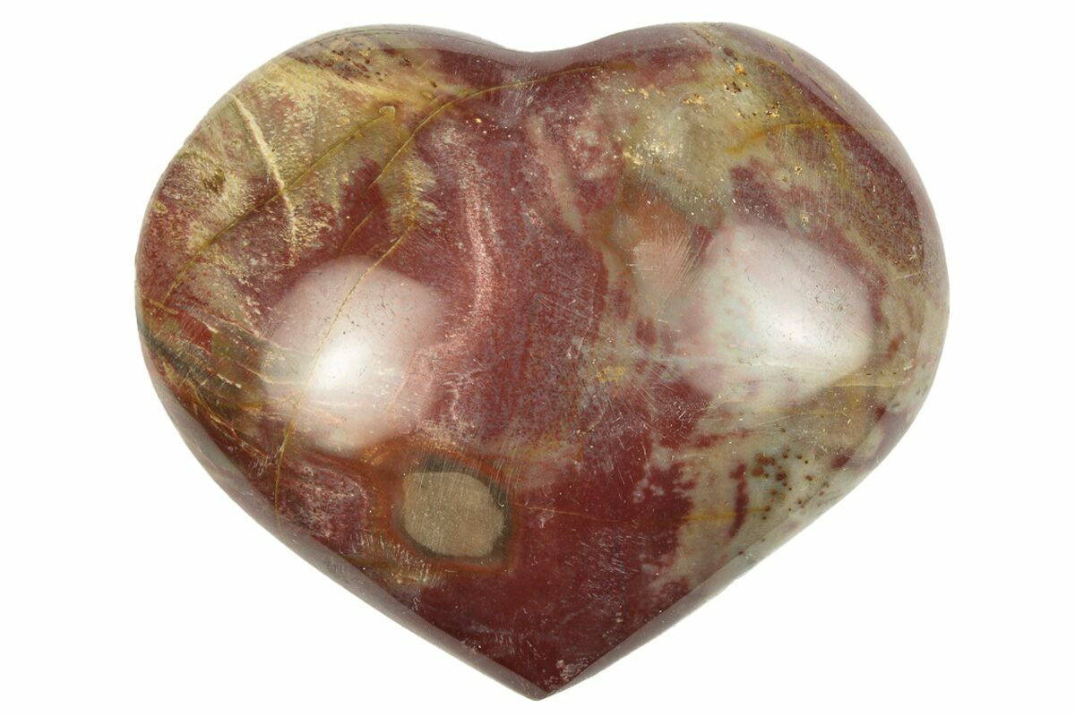 2.2" Polished Triassic Petrified Wood Heart - Madagascar (#249201) For ...