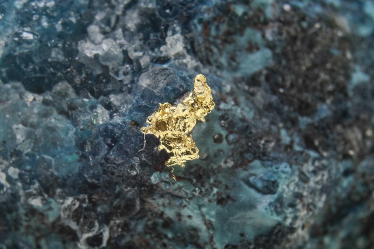 1.25" Native Gold in Shattuckite - Namibia (#260107) For Sale ...
