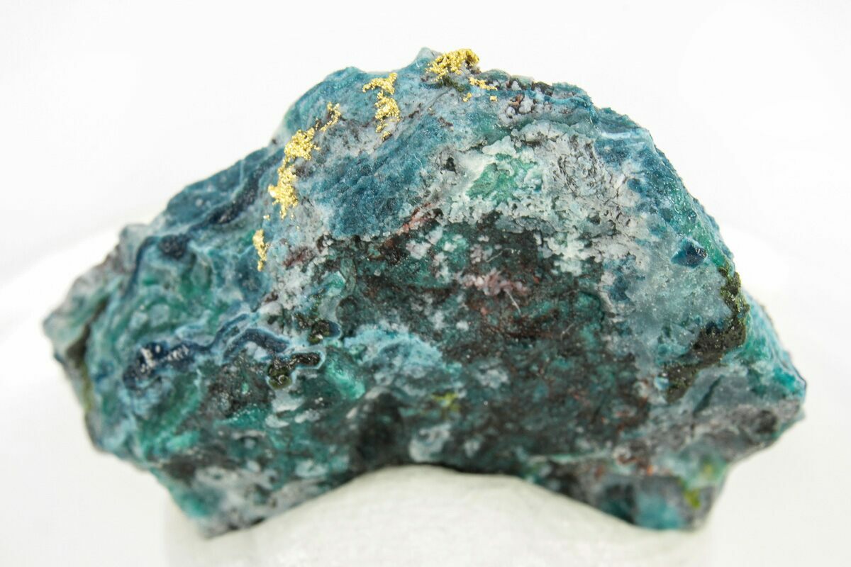.85" Native Gold in Shattuckite - Namibia (#260091) For Sale ...