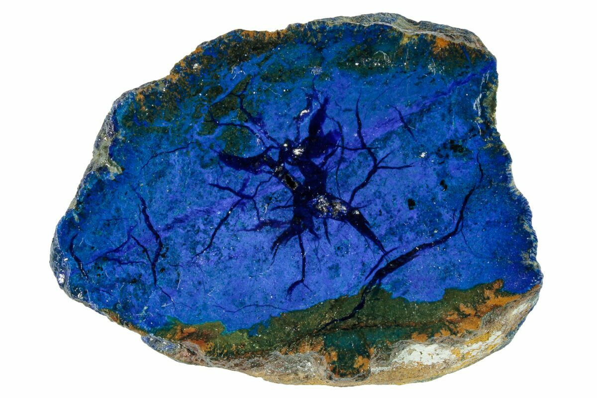 1.4" Vivid Blue, Cut/Polished Azurite Nodule - Siberia (#263210) For ...
