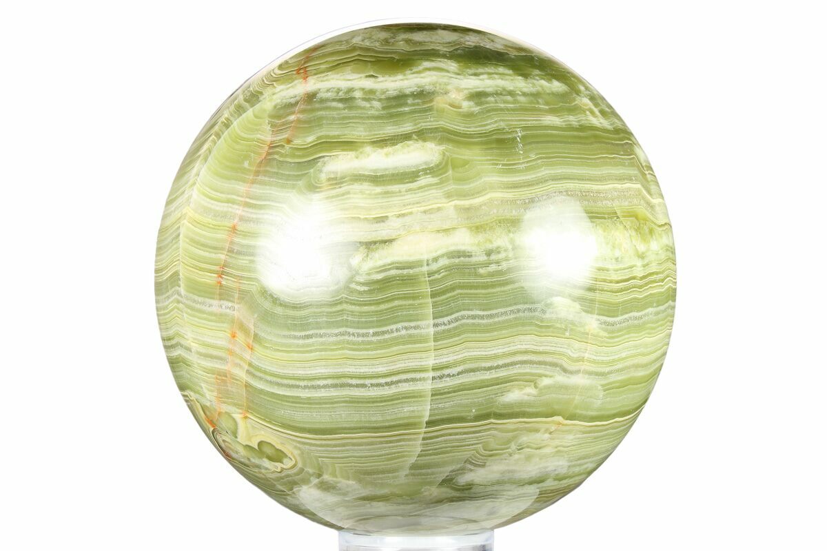 5.85" Polished Green Banded Calcite Sphere - Pakistan (#264767) For ...