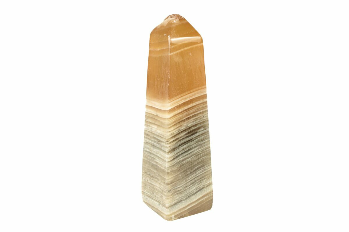 Bargain, " Polished Banded Honey Calcite Obelisk - Pakistan (#266914 ...