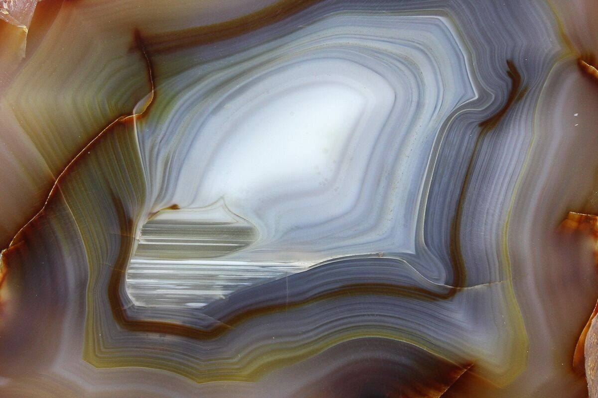 6.8" Polished, Banded Agate Slab - Brazil (#279580) For Sale ...