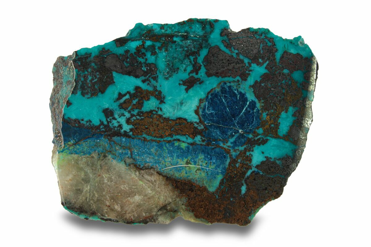 1.5" Colorful Chrysocolla and Shattuckite Slab - Mexico (#280104) For ...
