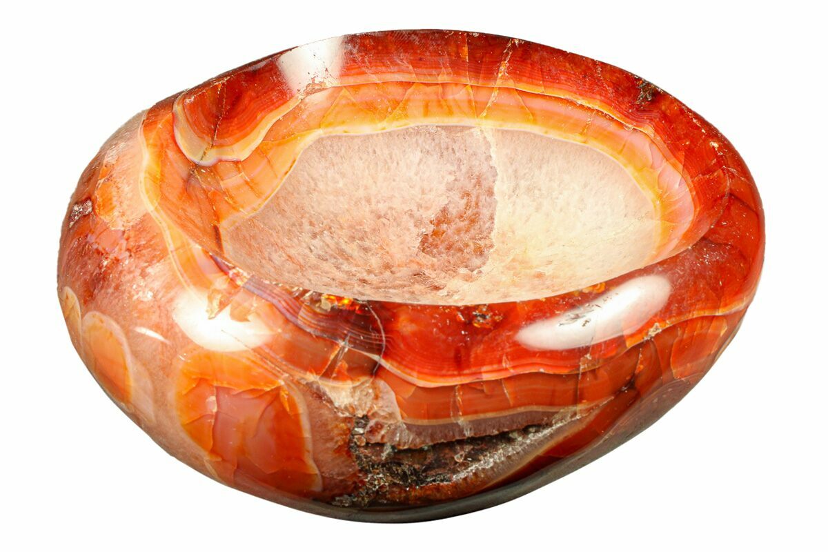 5.9" Beautiful Carnelian Agate Dish - Madagascar (#280466) For Sale ...