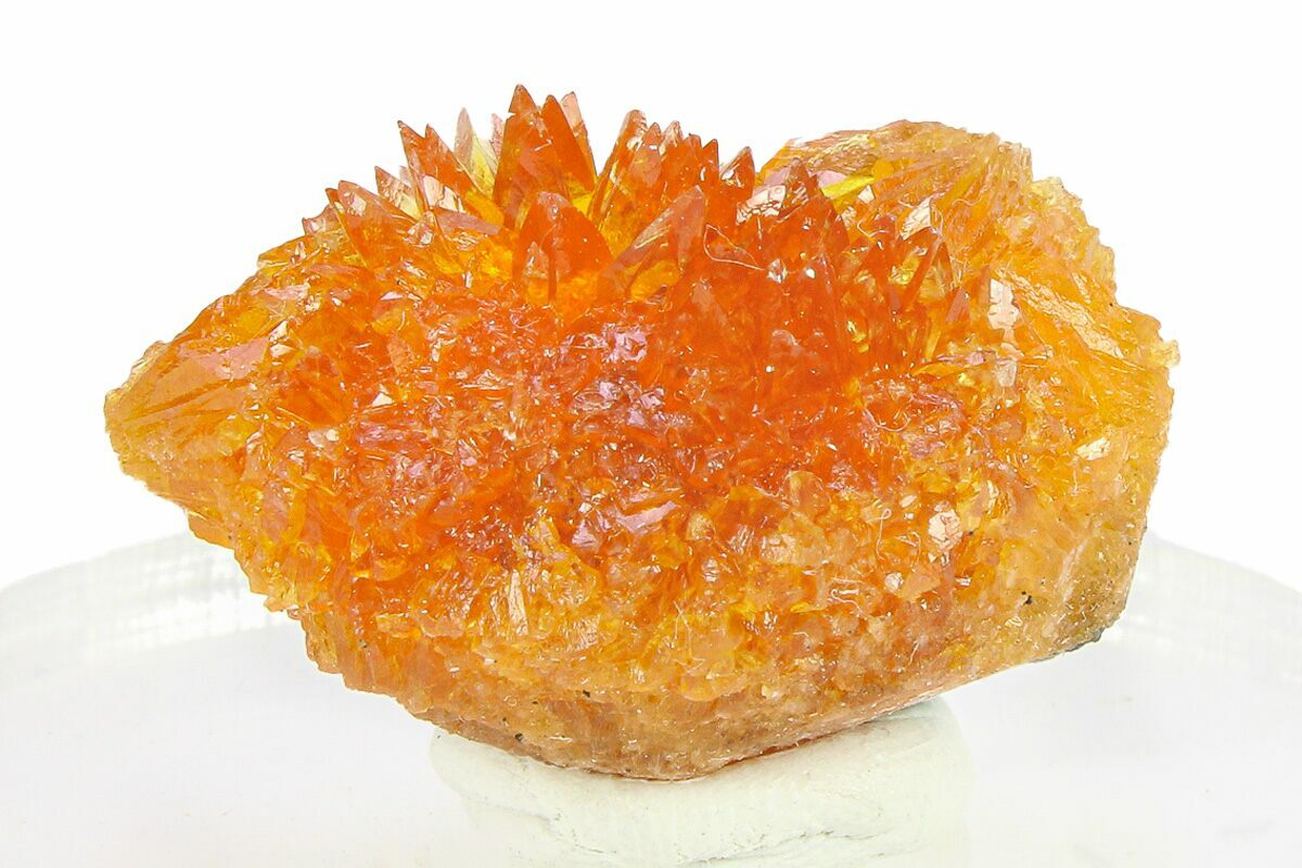 1.0" Intense Orange Calcite Crystal Cluster - Poland (#282230) For Sale ...
