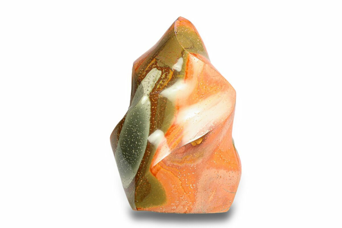 4.65" Colorful, Polished Polychrome Jasper "Flame" - Madagascar ...