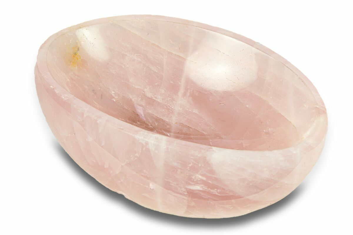 5.9" Polished Rose Quartz Bowl (#283551) For Sale - FossilEra.com
