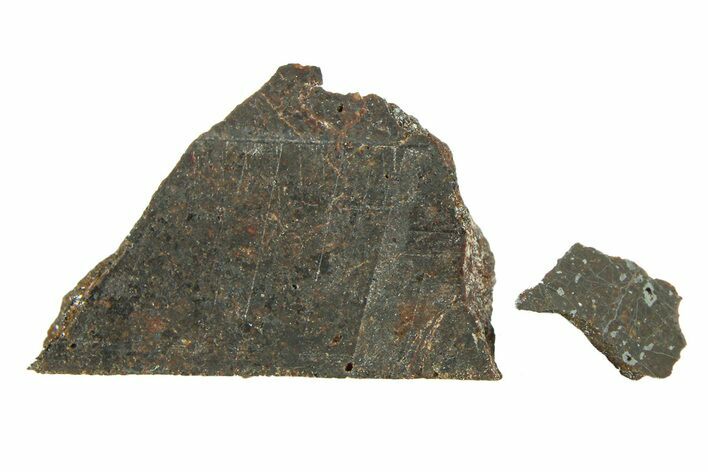.48" Polished Rafsa 005 Angrite Meteorite Slice (0.39 g) - Algeria ...