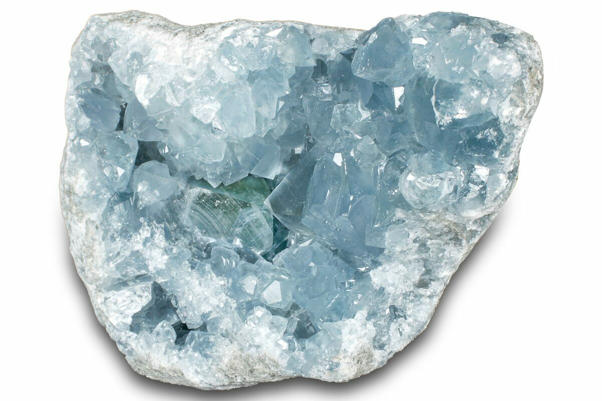 4.9" Sparkling Celestine (Celestite) Geode - Madagascar (#300105) For ...