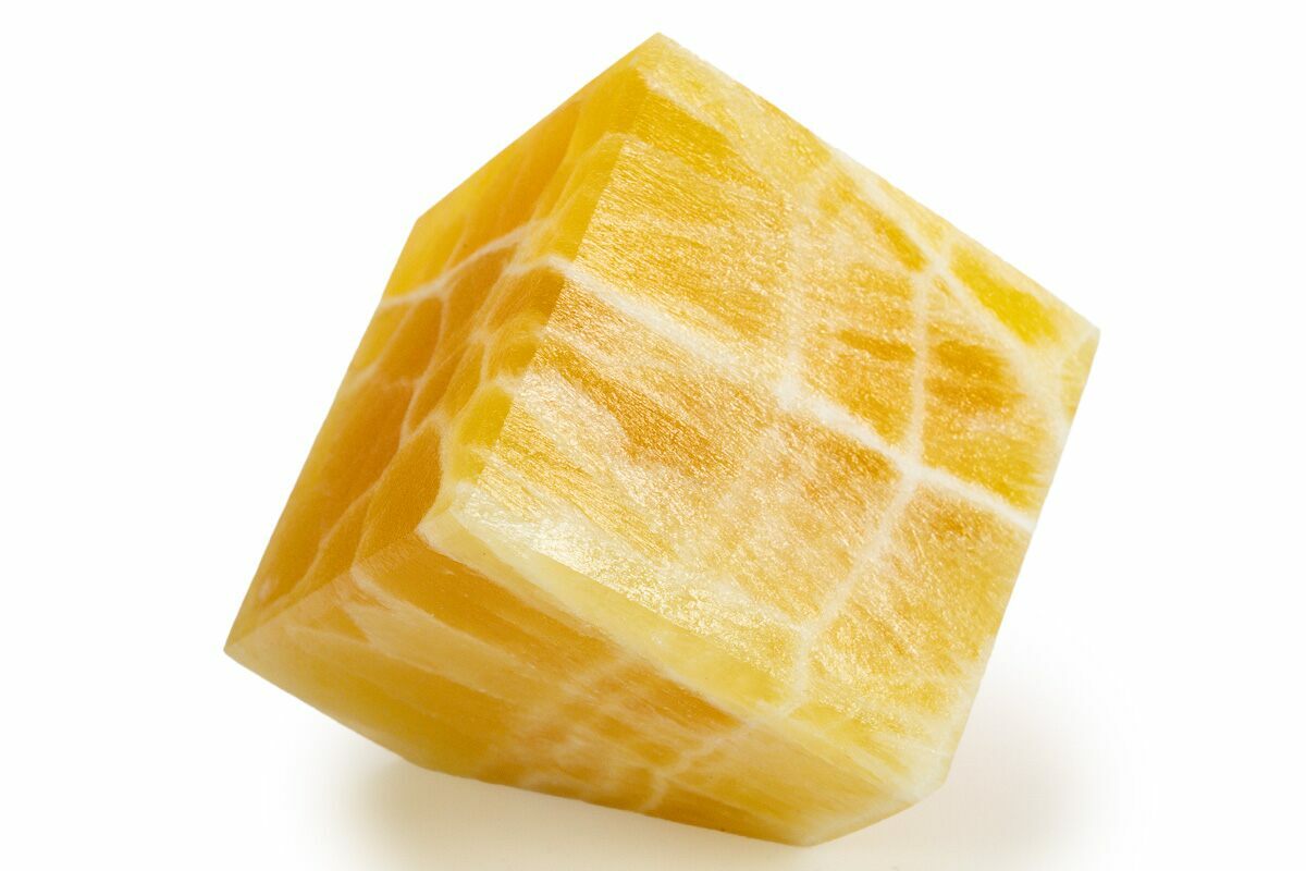 2" Polished Orange Honeycomb Calcite Cube - Utah (#307751) For Sale ...