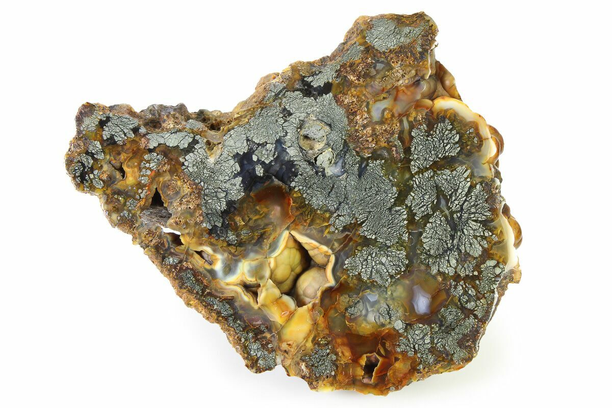 4.5" Colorful Polished Marcasite Agate Section - Indonesia (#316105 ...
