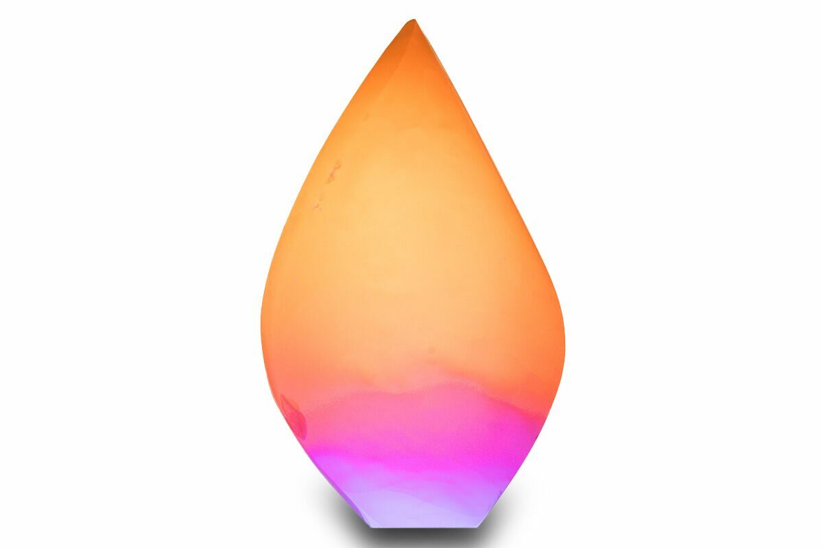 3.8" Polished Pink Manganoan (Mangano) Calcite Flame - Fluorescent ...