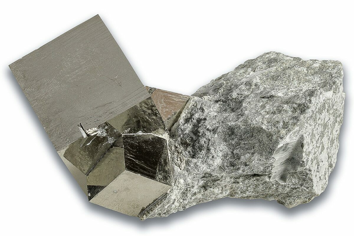 Natural Pyrite Cube Cluster In Rock - Navajun, Spain (#325021) For Sale ...