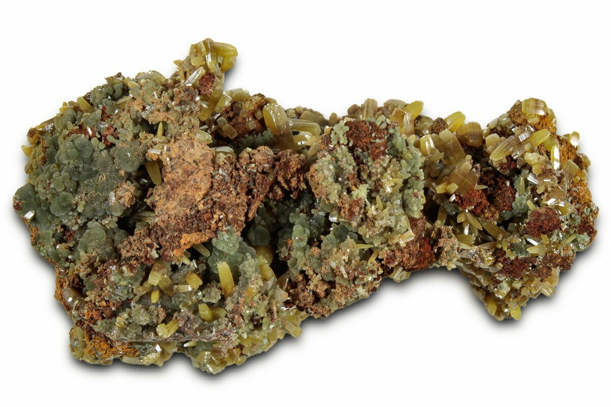 2.1" Wulfenite & Green Botryoidal Mimetite Association - Mexico ...