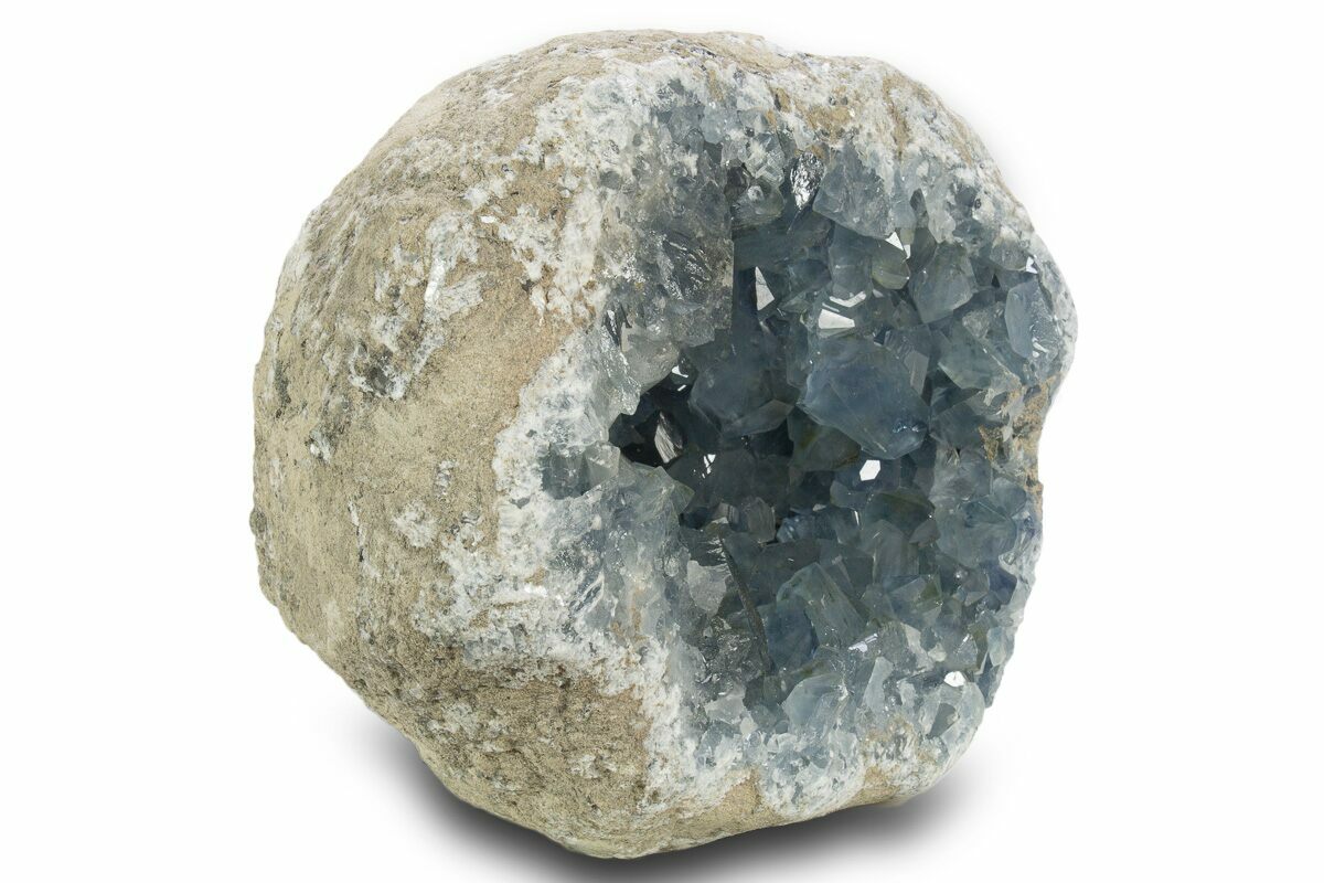 7.6" Crystal Filled Celestine (Celestite) Geode - Madagascar (#333877) For Sale - FossilEra.com