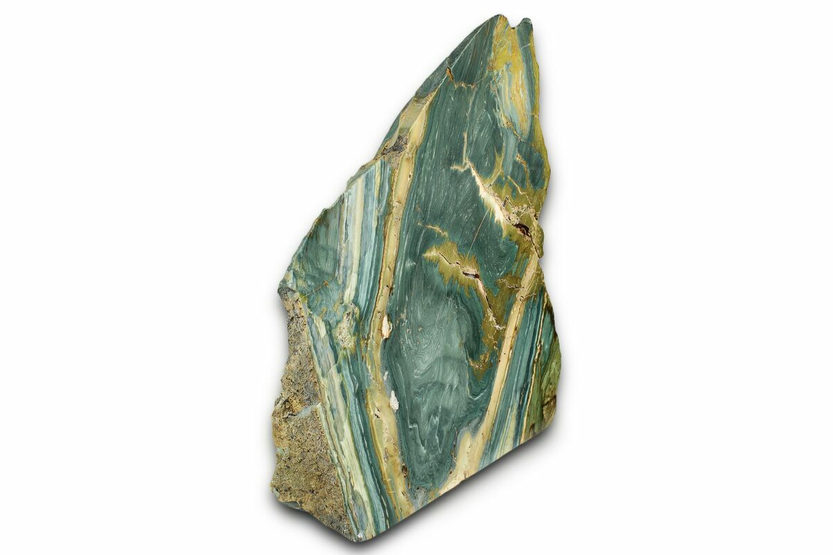 5.3" Free-Standing, Gary Green Jasper (Larsonite) Bog Wood - Oregon ...