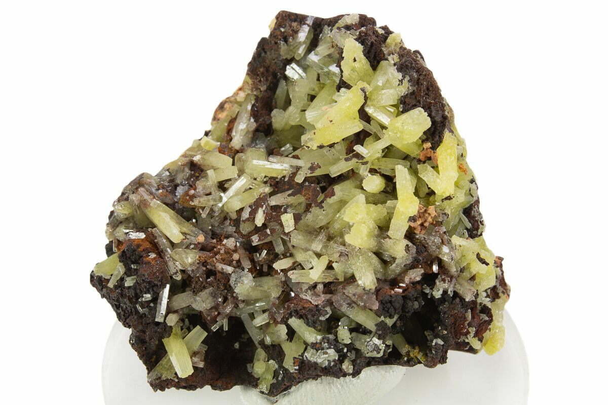 1.9" Yellow-Green Mimetite Crystals on Matrix - Congo (#335210) For ...