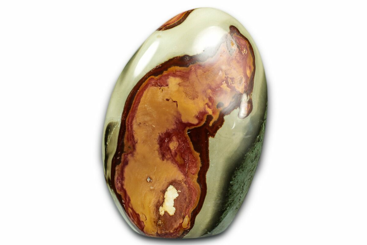 4.3" Free-Standing, Polished Polychrome Jasper - Madagascar (#341851 ...
