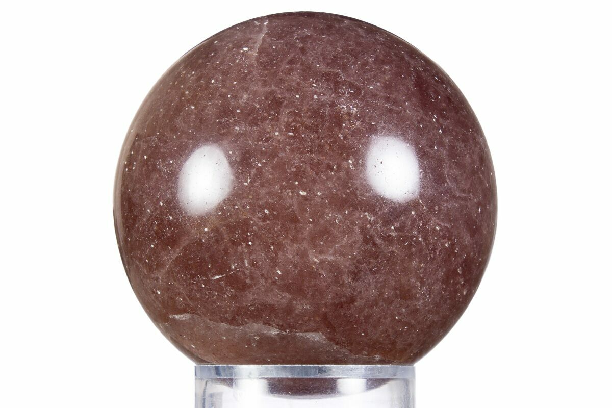 2.2" Polished Strawberry Quartz Sphere (#342062) For Sale - FossilEra.com
