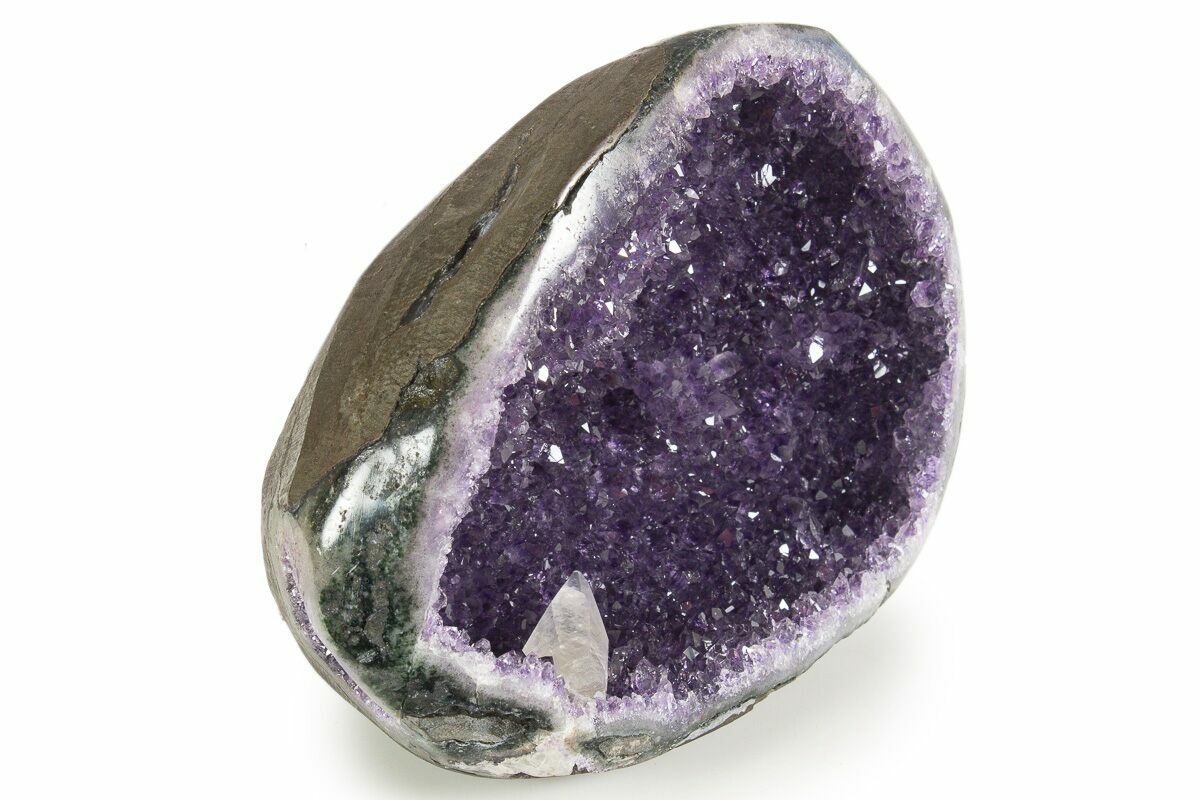 6" Sparkly Deep-Purple Amethyst Geode with Calcite - Uruguay (#342713 ...