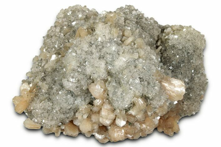 3.5" Peach Stilbite Crystals on Lustrous Heulandite - India (#348342 ...
