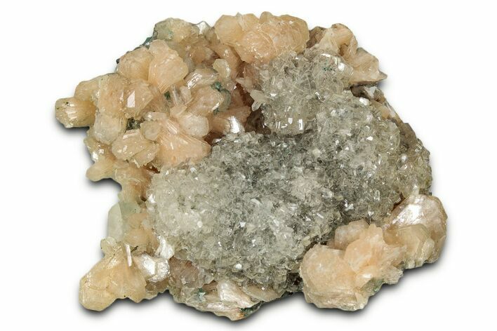 2.3" Peach Stilbite Crystals on Lustrous Heulandite - India (#348360 ...
