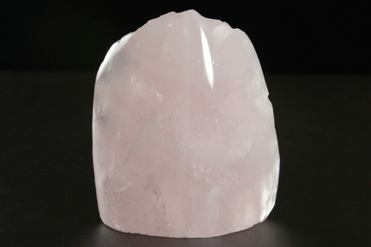 2.7" Free-Standing, Polished Rose Quartz - Single Side Polished ...